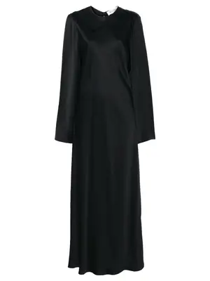 RÓHE Satin Maxi Dress - Black