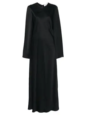 RÓHE Satin Maxi Dress - Black