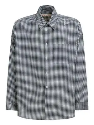 Marni Check Pattern Shirt - Black