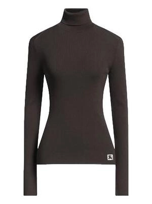 Burberry Turtleneck Knit Top Dark Brown