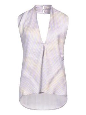 OTTOD'AME Sleeveless Viscose Blend Top With Deep Plunge Neckline And Open Back - Lilac