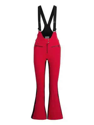ERIN SNOW Kris Striped Bootcut Ski Salopettes Red