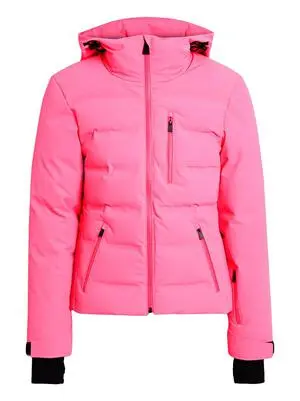 Aztech Mountain Nuke Quilted Hooded Down Ski Jacket - Bright Pink