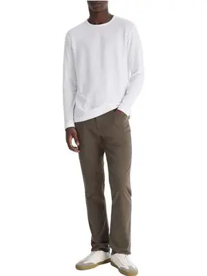 Vince Pima Cotton Piqué Long-sleeve T-shirt - White