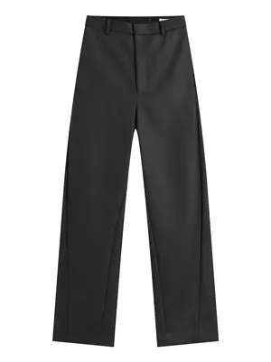 Auralee Light Melton Slacks - Top Charcoal