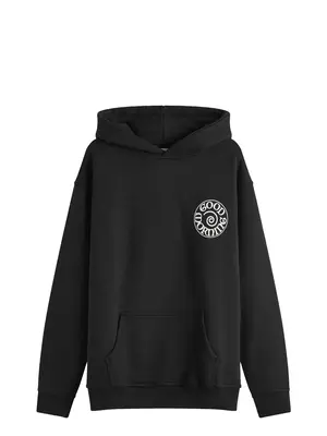 GOOD MORNING TAPES Spiral Logo Hoodie - Black