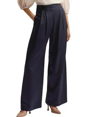 Ted Baker London Teerut Wide Leg Trousers - Navy