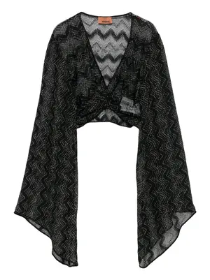 Missoni Missoni Crochet-Knit Cropped Top Black
