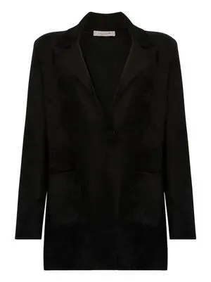D.exterior Single-breasted Blazer - Black