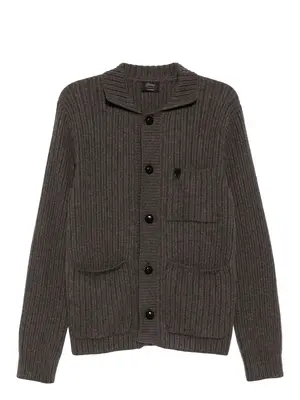 Brioni Long Sleeve Cardigan - Grey