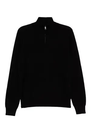 Brioni Half-zip Jumper - Black