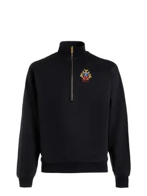 BALLY Logo-embroidered Half-zip Sweatshirt