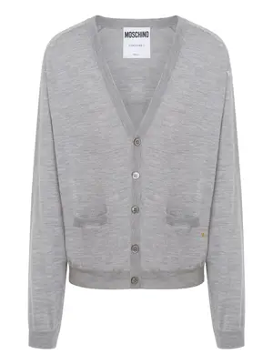 Moschino V-neck Cardigan - Grey