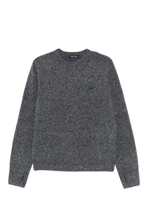 Fred Perry Bouclé Crew-neck Sweater - Blue