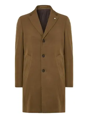 LUIGI BIANCHI MANTOVA Single-breasted Mid-length Coat - Brown