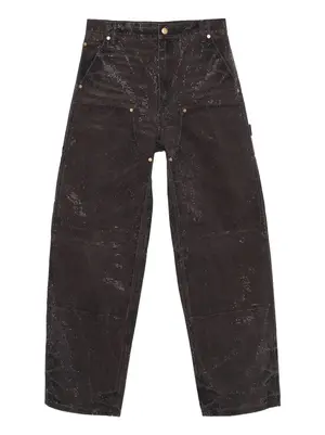 Alexander Wang Crystal-embellished Tapered Jeans - Black