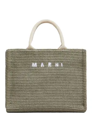 Marni Raffia Tote Bag - Green