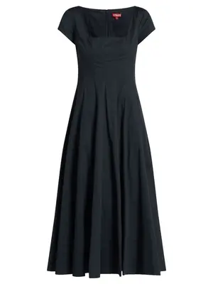Staud Wells Midi Dress - Black