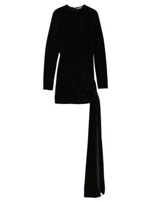 David Koma Velvet Mini Dress - Black