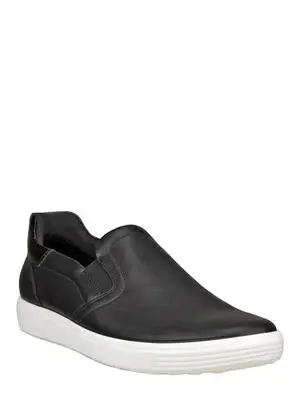Ecco Soft 7 Slip-on Sneaker - Black/ Patent Black