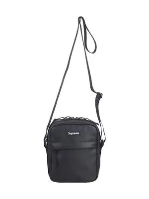 Supreme Leather Shoulder Bag - Black