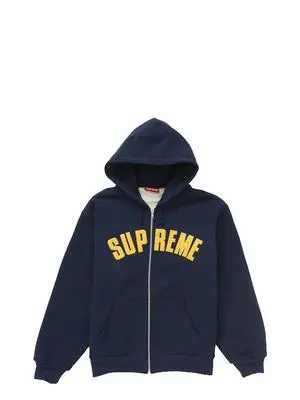 Supreme Arc Thermal Zip Up Hooded Sweatshirt - Navy Blue