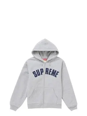 Supreme Arc Thermal Zip Up Hooded Sweatshirt - Heather Grey