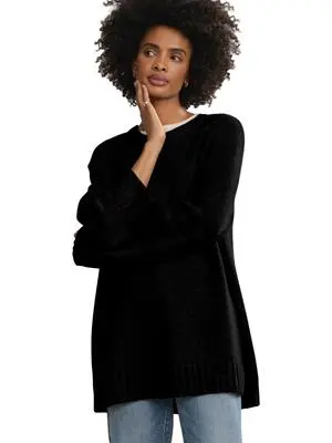 Jenni Kayne Cashmere Amelia Crewneck Top - Black