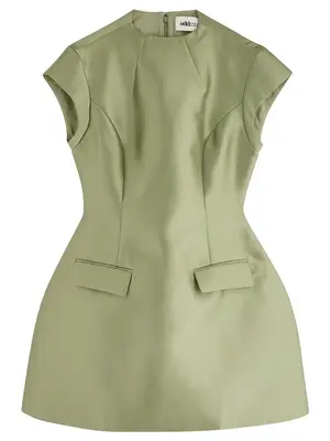 Oddmuse Crepe Mini Dress - Olive
