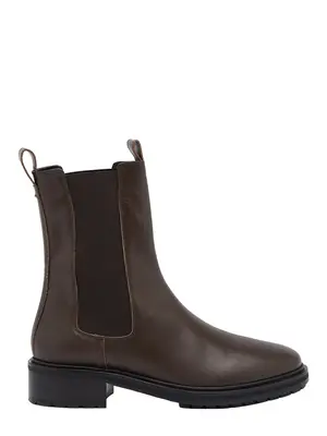 AeydĒ Jack Leather Chelsea Boots - Brown