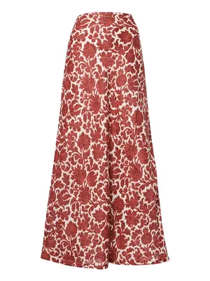 Faithfull The Brand Antibes Printed Linen Maxi Skirt - Multicoloured