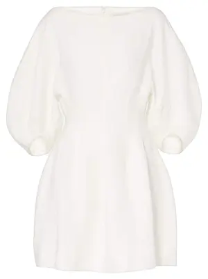 Faithfull The Brand Puff-sleeve Linen Minidress - White