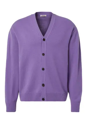 Auralee Cashmere Cardigan - Purple