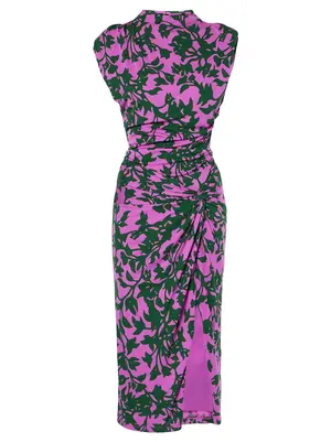 Diane Von Furstenberg Aviel Printed Midi Dress - Multicoloured