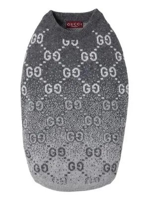 Gucci Wool Jacquard Dog Sweater - Grey