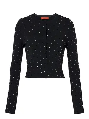 Altuzarra Ferris Embellished Cropped Cardigan - Black