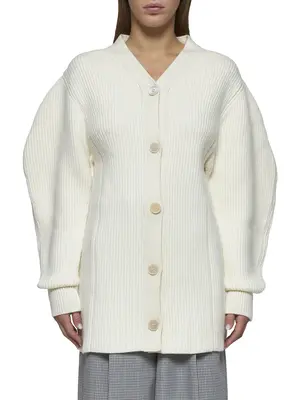 JIL SANDER Ribbed Sweater - White