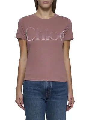 Chloé Logo T-shirt - Pink