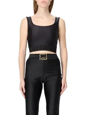 Just Cavalli Cropped Logo Top - Black