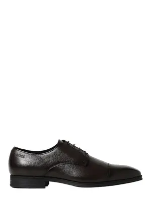 BOSS Leather Brogue Shoes - Brown