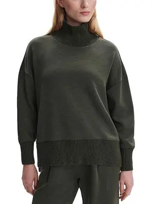 Varley Barker High Neck Sweatshirt - Olive Marl