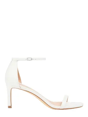 STUART WEITZMAN Amelina 75 Leather Sandals - White