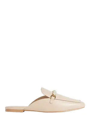 STUART WEITZMAN Perla Embellished Mules Beige