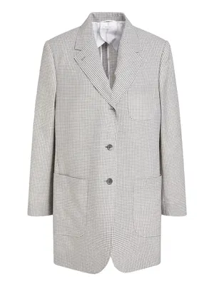 Thom Browne Gingham Wool-tweed Blazer - Light Gray