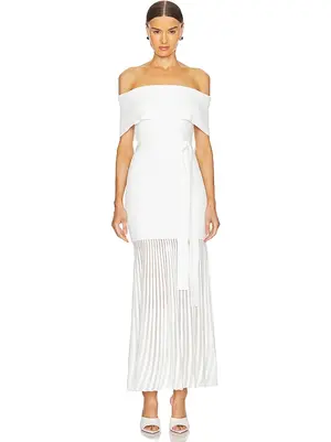 Rebecca Vallance Mariana Knit Midi Dress - Ivory