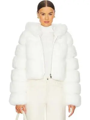 Adrienne Landau The Lina Faux Fur Jacket - Snow White