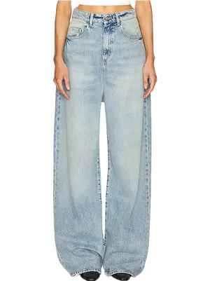 ICON DENIM LA Coco Wide Leg Jeans Denim Light