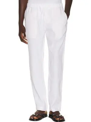 Frescobol Carioca Oscar Linen Chino Pant - White