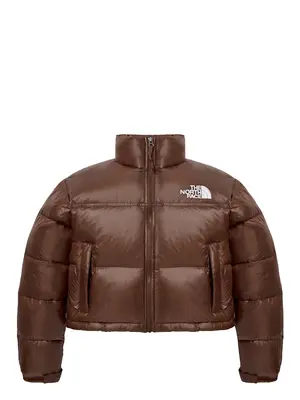 The North Face Nuptse Short Padded Jacket - Brown