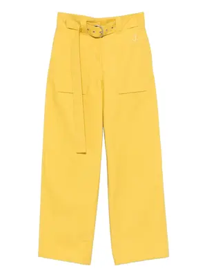 JIL SANDER Belted Straight-leg Trousers - Yellow